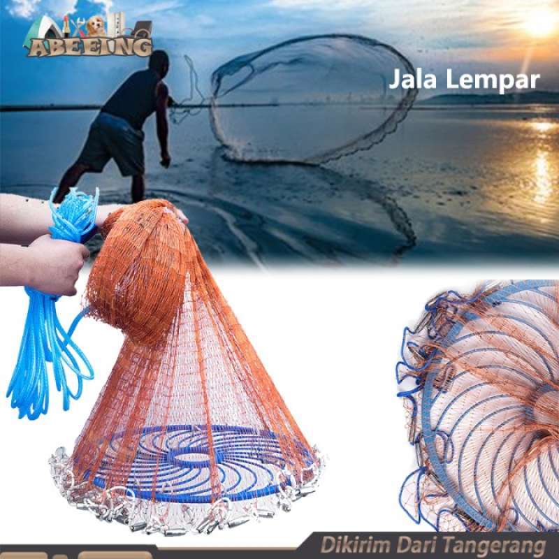 Promo Promo - Jala Ikan Lempar Nilon Jala Ikan Dan Udang Siap Pakai Net ...