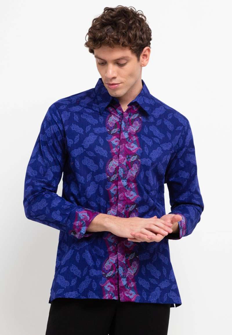 Jual Arjuna Weda Kemeja Batik Mega Mendung Biru Di Seller Retail Indo Global Cengkareng