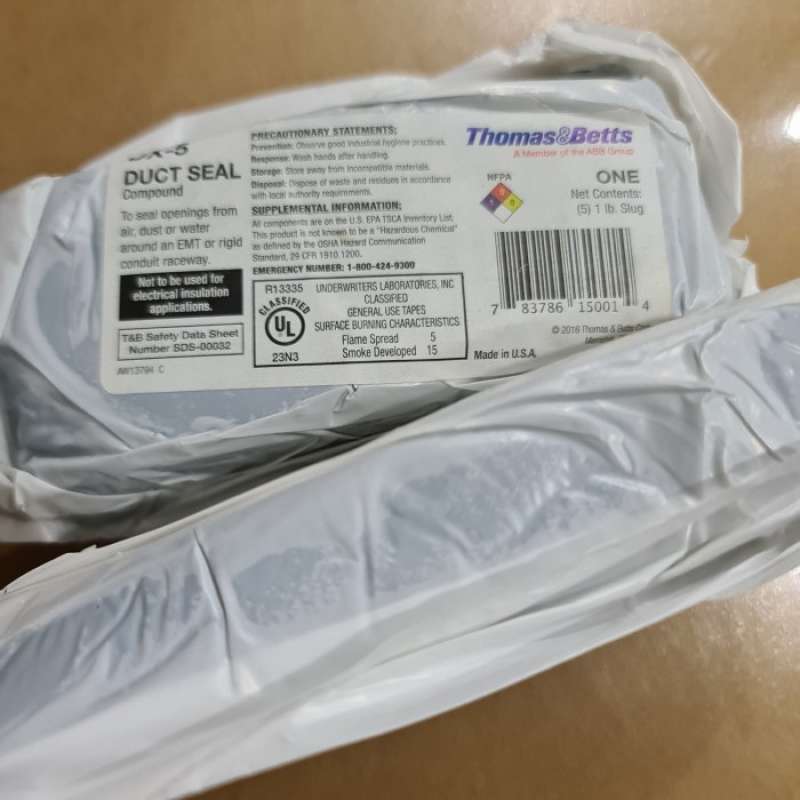 Promo Thomas&betts Tnb Abb Duct Seal Dx5 Dx-5 Sealing Compound Dx1 Ds1 Ds5 Diskon 50% Di Seller ...