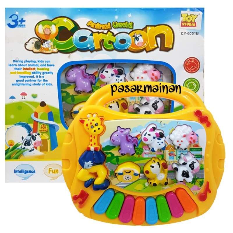 Jual Mainan Anak Animal World Cartoon Light And Sound Di Seller Retail ...