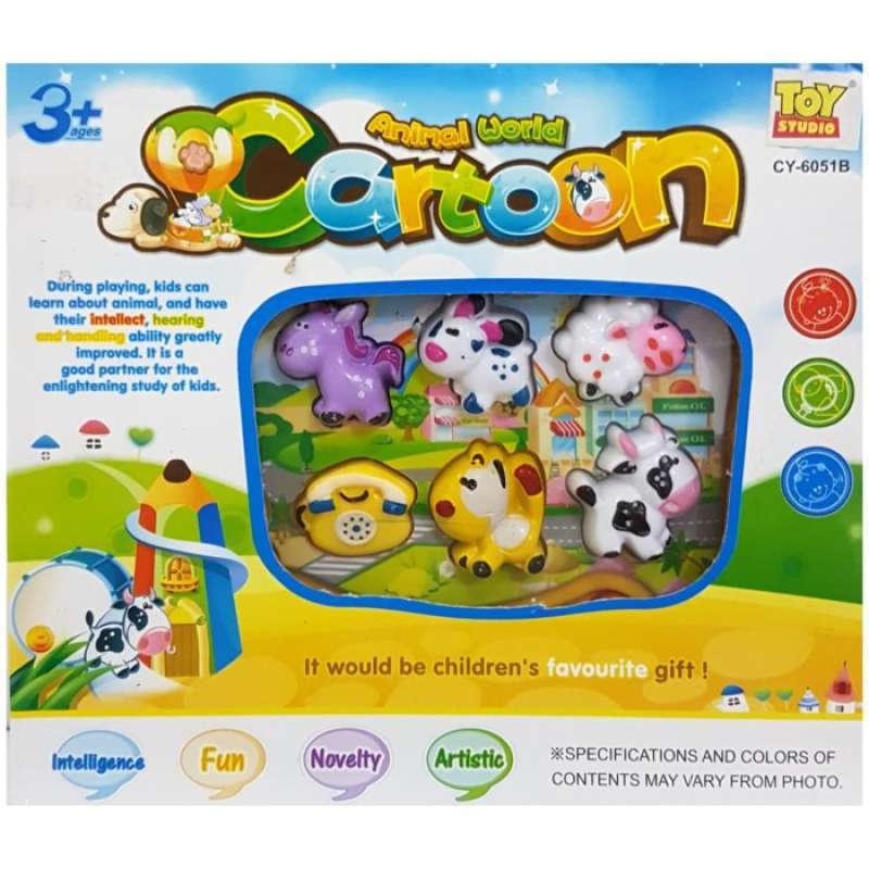 Jual Mainan Anak Animal World Cartoon Light And Sound Di Seller Retail ...