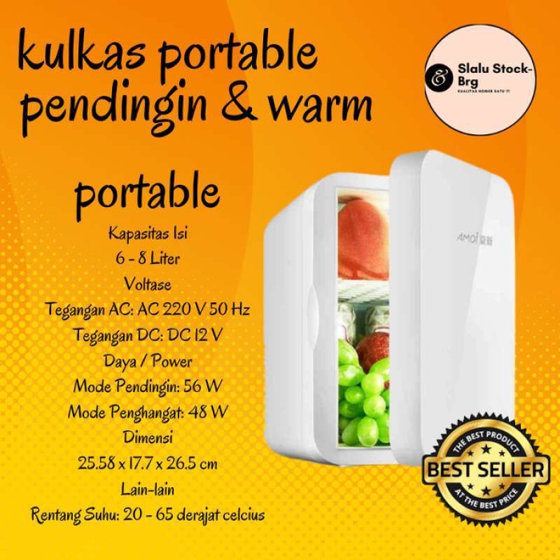 Promo Kulkas Mini Mobil 8 L Makanan Pendingin Dan Penghangat Cooler ...