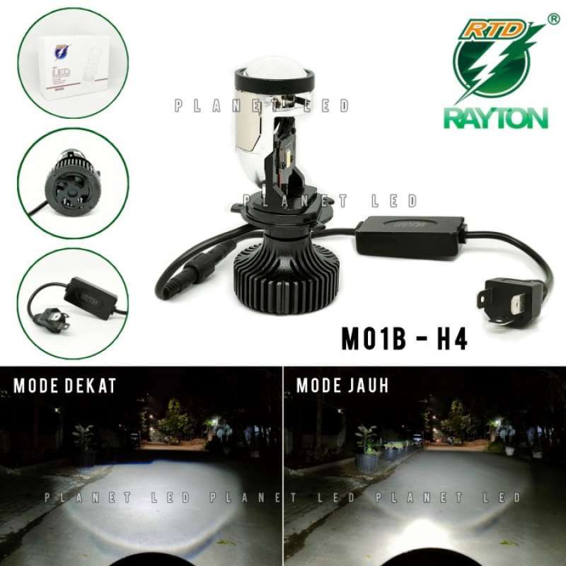 Promo Original Rtd Rayton - Lampu Utama Led M01b-h4 + Kipas Pendingin ...
