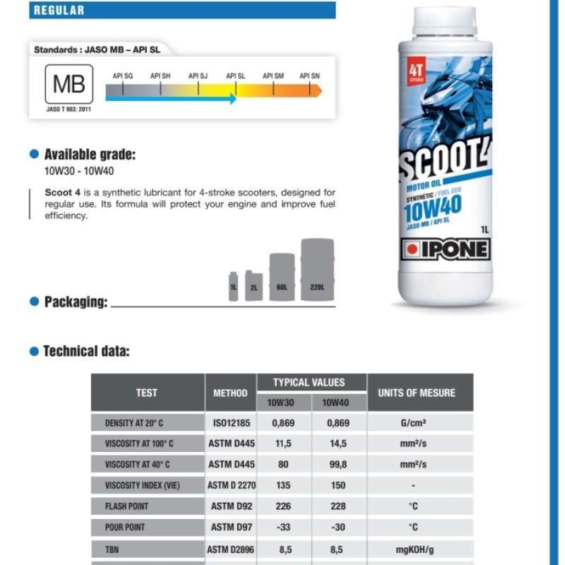 Promo Paket Ipone Scoot 4 Scoot4 10w40 + Oli Gardan Ipone Transcoot ...