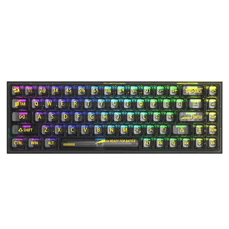 Jual Redragon Transparent Mechanical Gaming Keyboard 3 Mode Castor ...