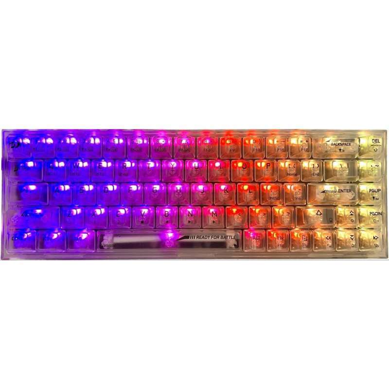 Jual Redragon Transparent Mechanical Gaming Keyboard 3 Mode Castor ...