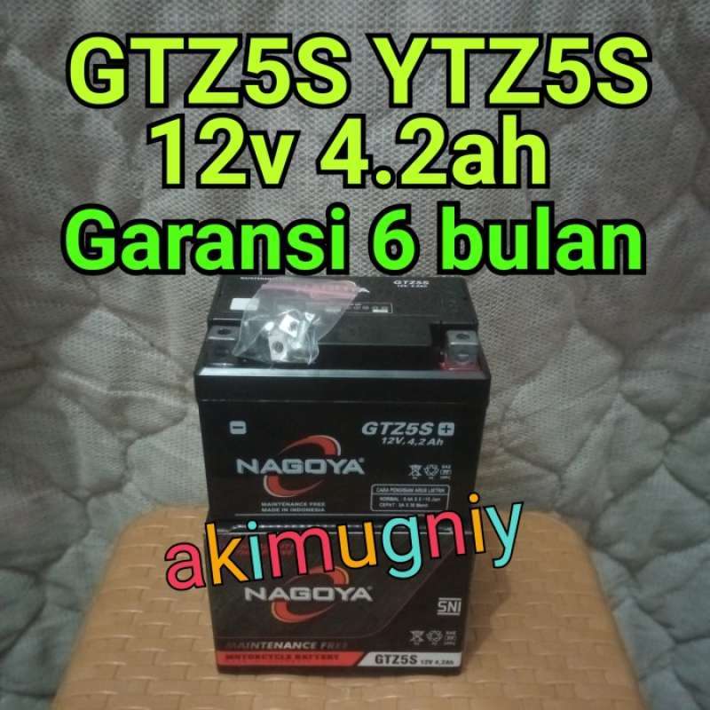 Promo Aki Gtz5s 12v 4.2ah Ytz5s Mf Kering Scoopy 110 Spacy Diskon 23% ...