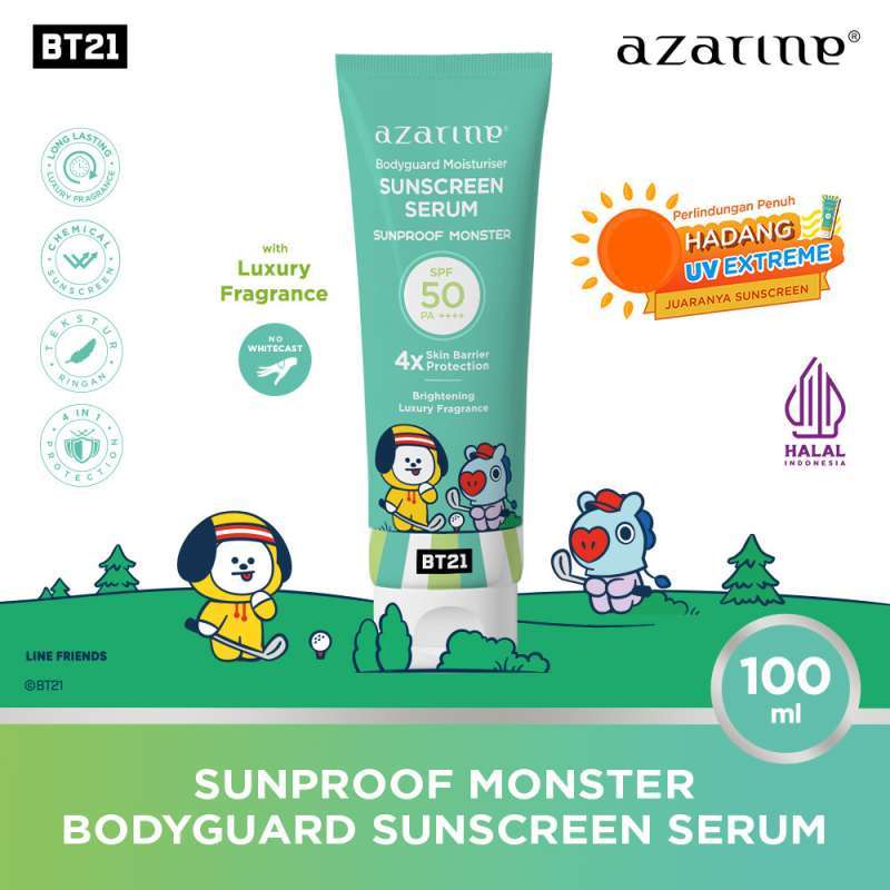 Jual Azarine Body Guard Moisturizer Sunscreen Serum Spf50 Pa ...