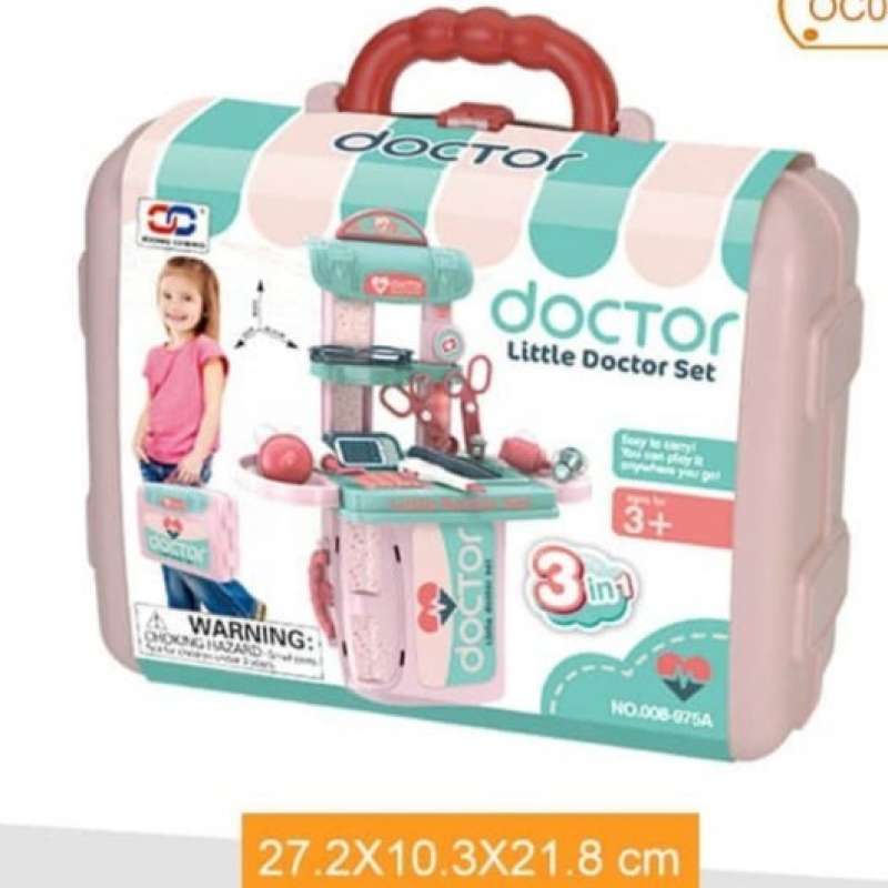 Promo Mainan Anak Little Doctor Set 3 In 1 Mini Koper Dokter 008-975a ...