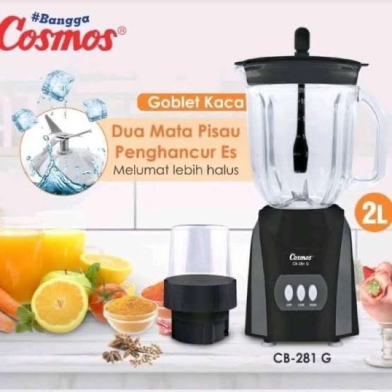Jual Blender Cosmos Cb 281 G Kaca Glass Hitam 2l Besar Di Seller Noelle ...