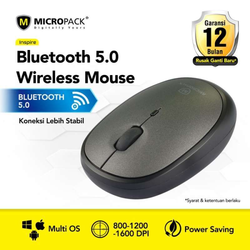 Promo 100% Produk Ori Micropack Inspire Bluetooth Wireless Mouse + Adjustable Dpi (mp-707b ...
