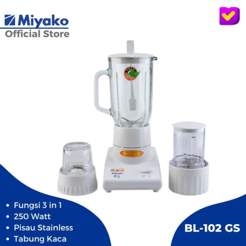 Promo Blender Kaca Miyako Bl 102 Gs 3 In 1 Blender Miyako 102gs Gelas 1 L Diskon 23% Di Seller ...