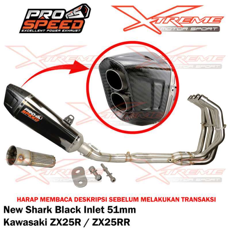 Jual Knalpot Prospeed Black Kawasaki Zx25r 4 Cylinder Fullsystem - Fs ...
