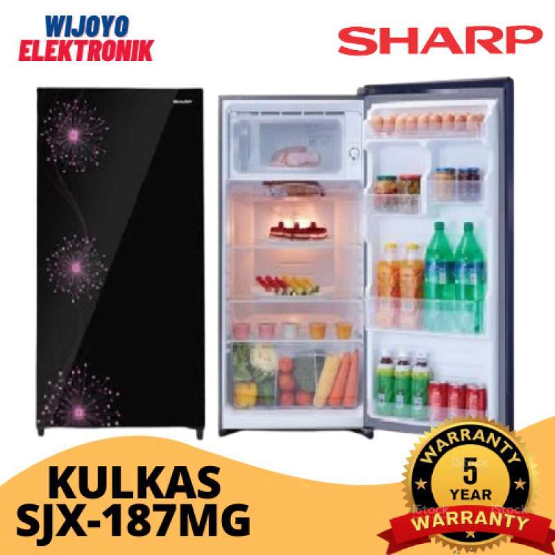 Promo Kulkas 1 Pintu Sharp Sjx 187 Mg Kirey 3 Shine Door 166 Liter 120 Cm Diskon 23% Di Seller ...