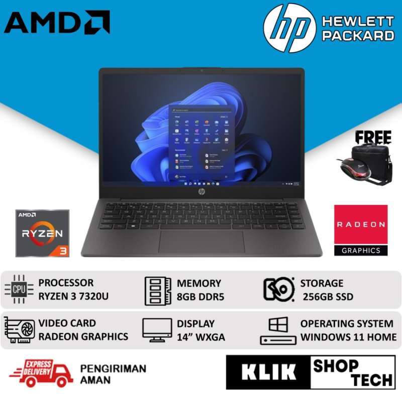 Jual Hp 245 G10 Amd Ryzen 3 7320u 8gb 512gb Ssd 14 Inch Windows 11 ...