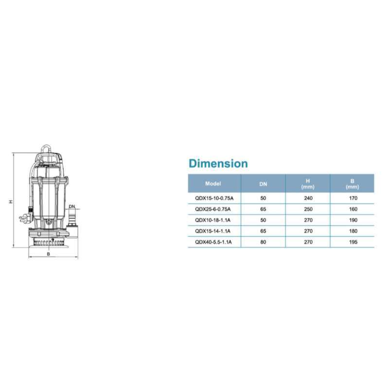 Jual Leo Pump Indonesia Pompa Air Celup Otomatis Submersible Qdx 10-16 ...