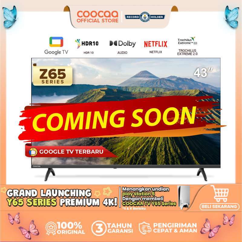 Promo New Coocaa 43 Inch Google Tv-2k Led-tv (coocaa 43z65) Diskon 40% ...