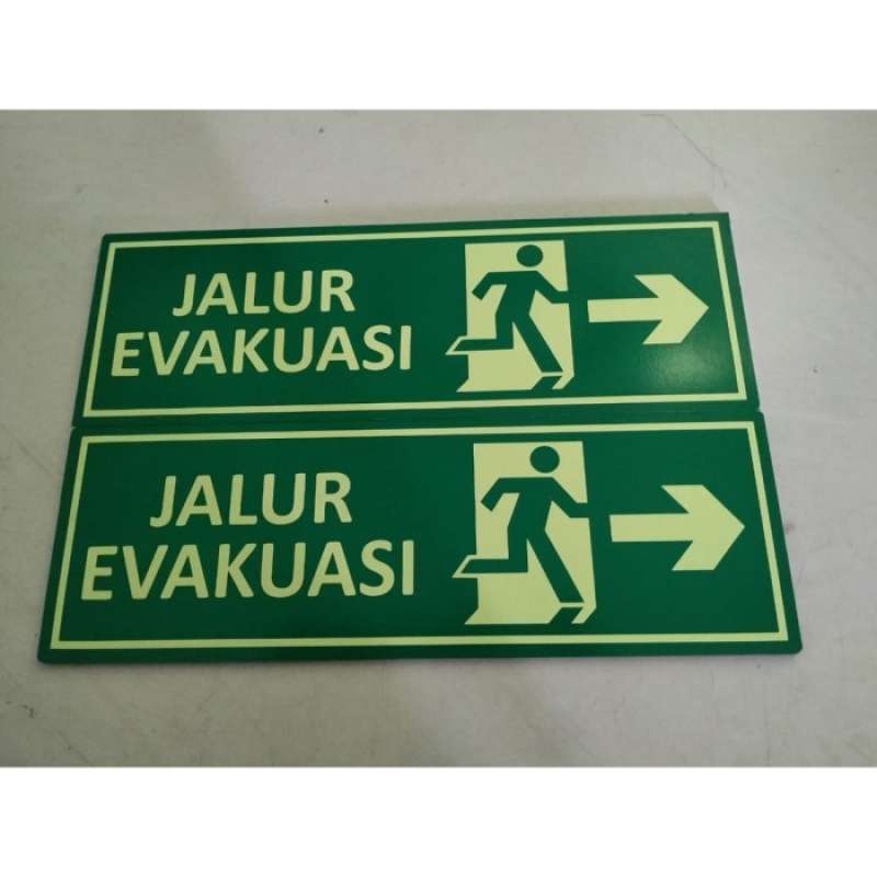 Jual Sign Akrilik Jalur Evakuasi/exit Glow In The Dark 20x10 - Tangga ...