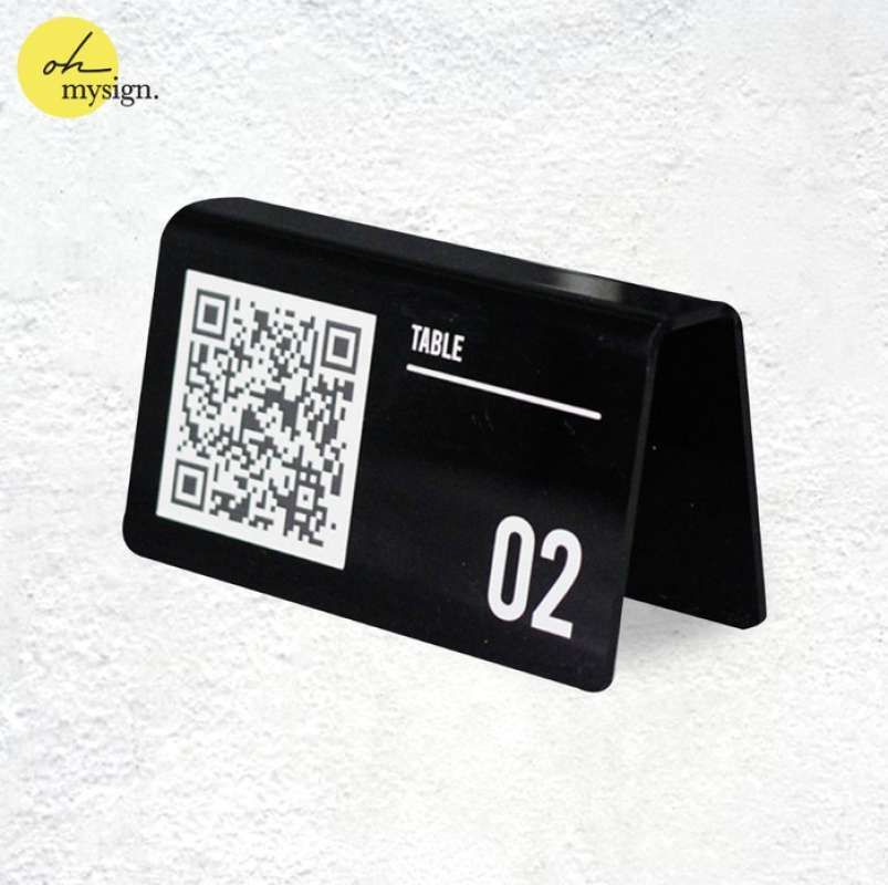 Jual Custom Nomor Meja Akrilik Qr Menu Acrylic Table Number Di Seller ...