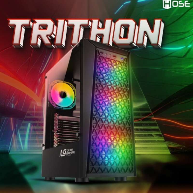Jual Pc Case Gaming Hose Lexa Trithon Include Psu 350w Free 3fan Rgb Di Seller Mantap Baru ...