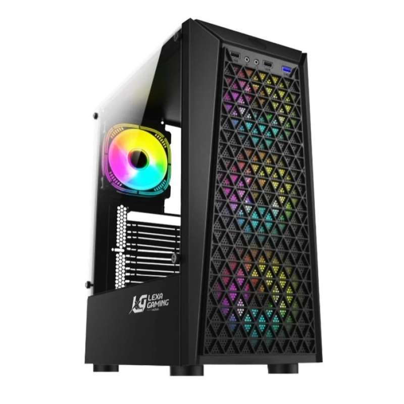 Jual Pc Case Gaming Hose Lexa Trithon Include Psu 350w Free 3fan Rgb Di ...