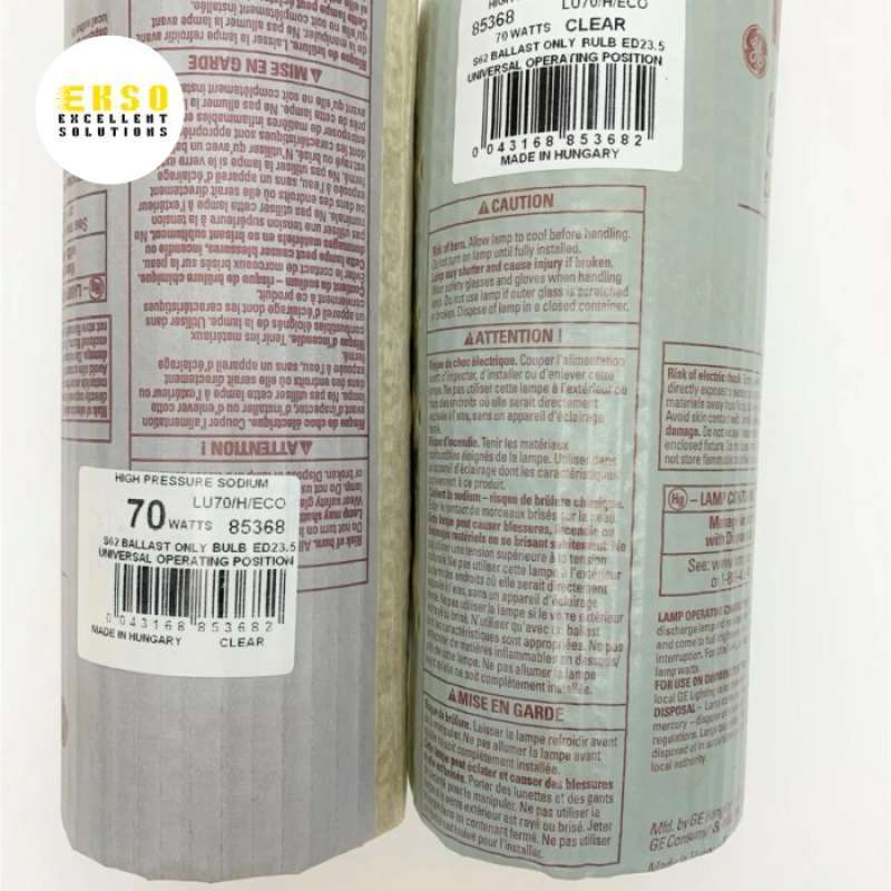 Promo Ge Lucalox Lu70/h/eco 85368 High Pressure Sodium Bulb 70 Watts ...