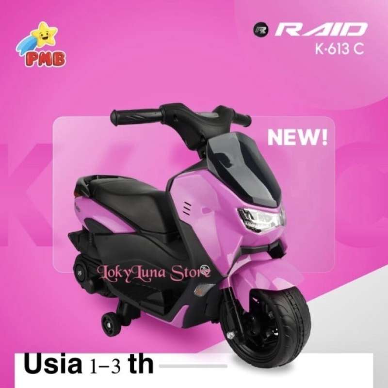 Promo Motor Aki Mainan Anak Raid K613c Nmax Mini Pmb - Merah Diskon 50% ...