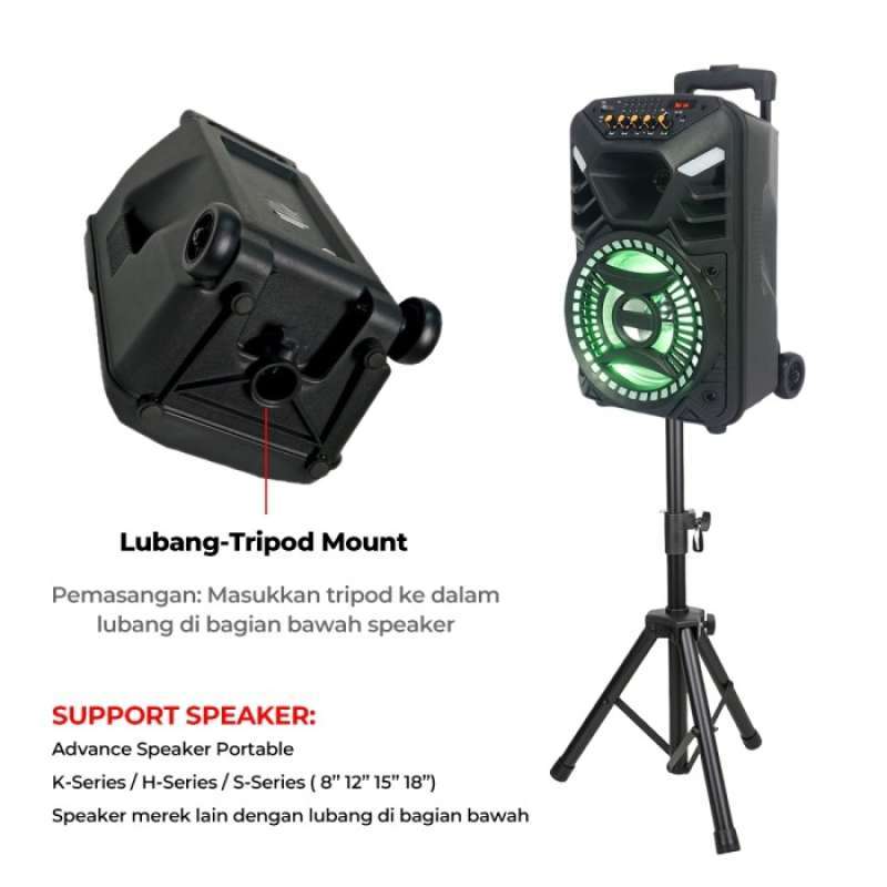 Jual Advance Stand Speaker Tiang Tripod Speaker Besi Tinggi 100-171cm ...
