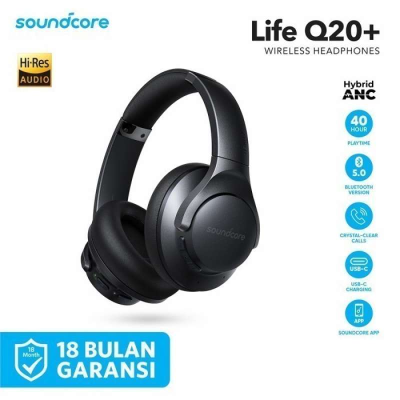 Jual Anker Soundcore Q20 Plus Q20+ Anc Bluetooth Headphone A3045 Di ...