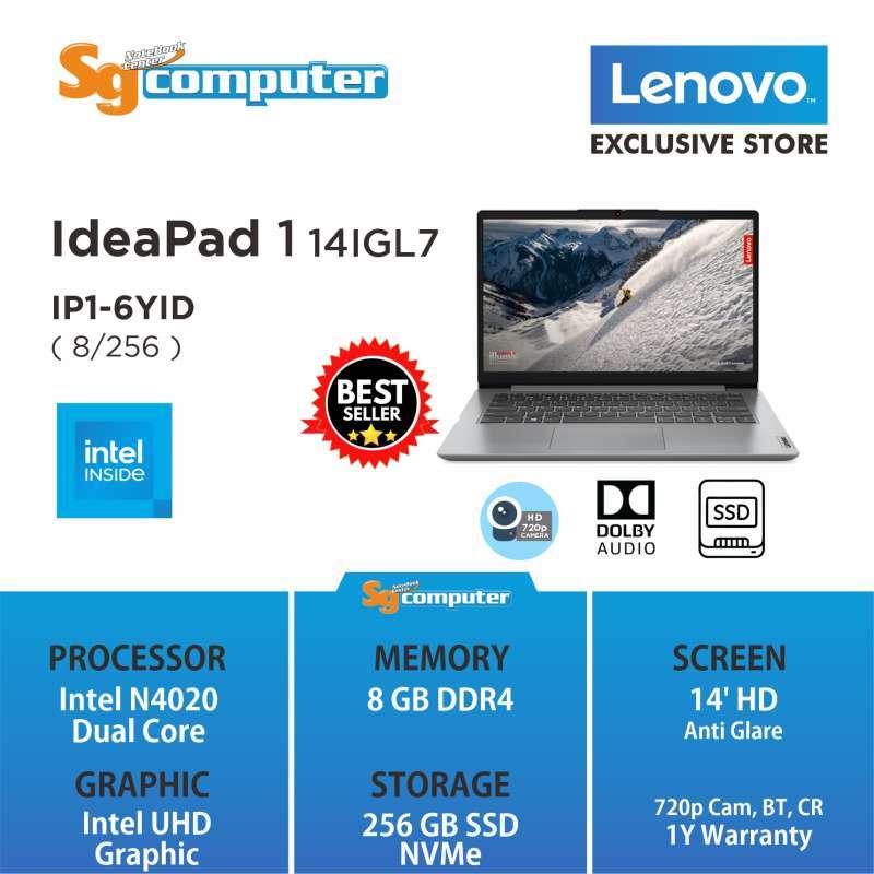 Jual Lenovo Ideapad Ip Igl Yid Intel N Gb Gb Ssd Hd Dos Di Seller Sg Computer