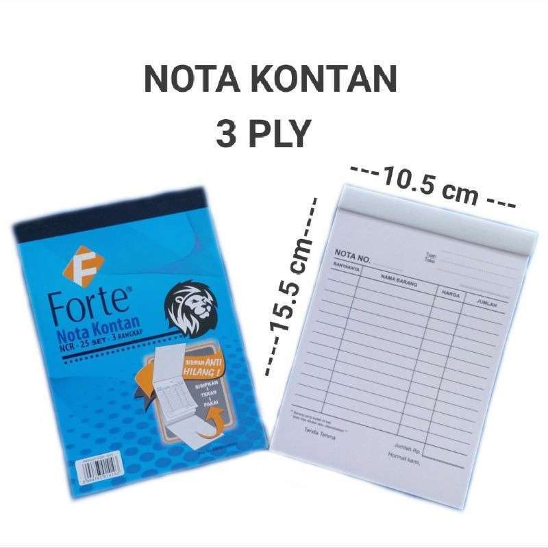 Jual Buku Nota Kontan Forte Kecil 3 Ply 25 Lembar Di Seller Tg Jkt ...