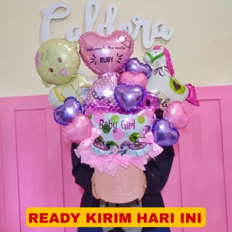 Promo Buket Bucket Bunga Balon Newborn Series Caldora.id Cldra5 Diskon ...