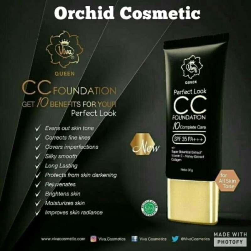 Promo Viva Queen Perfect Look Cc Foundation 10 Complete Crae Spf 35 ...