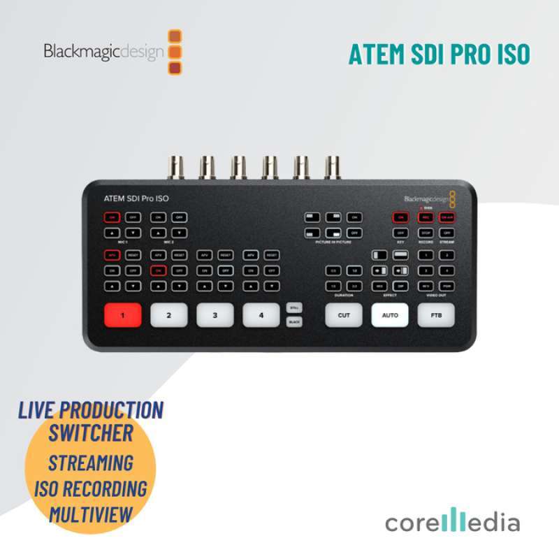 Jual Blackmagic Design Atem Sdi Pro Iso / Atem Mini Sdi Mixer 4 Input ...