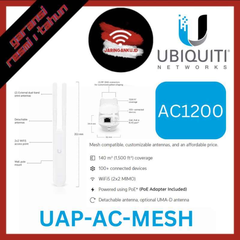 Promo Ubiquiti Unifi Ac Mesh Uap-ac-m Diskon 23% Di Seller Sentramoco ...