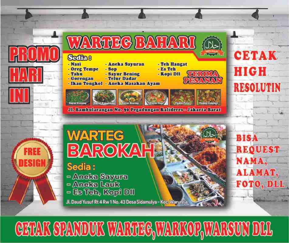 Promo Spanduk Warteg,warung Makan Murah (bisa Sesuai Pesanan) Diskon 23 ...