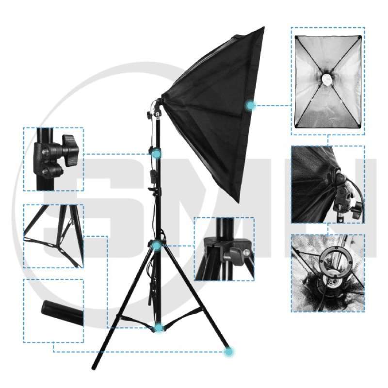Jual Paket Double Softbox Studio Foto Socket E27 Dan Lightstand Di Seller Owl Store - Cengkareng ...