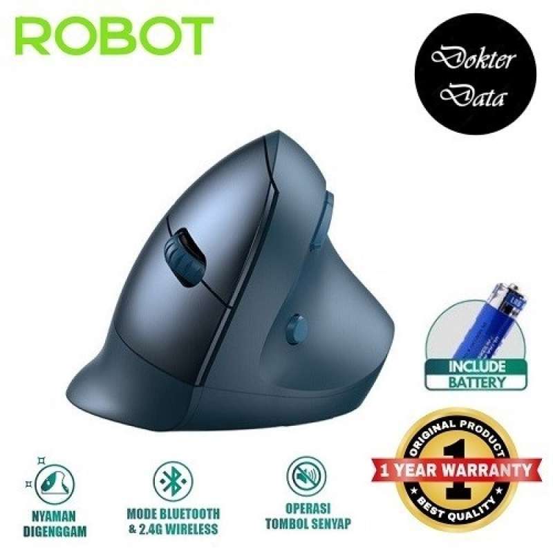 Promo 100% Produk Ori Robot Guru Master 1 Mouse Wireless Vertical ...