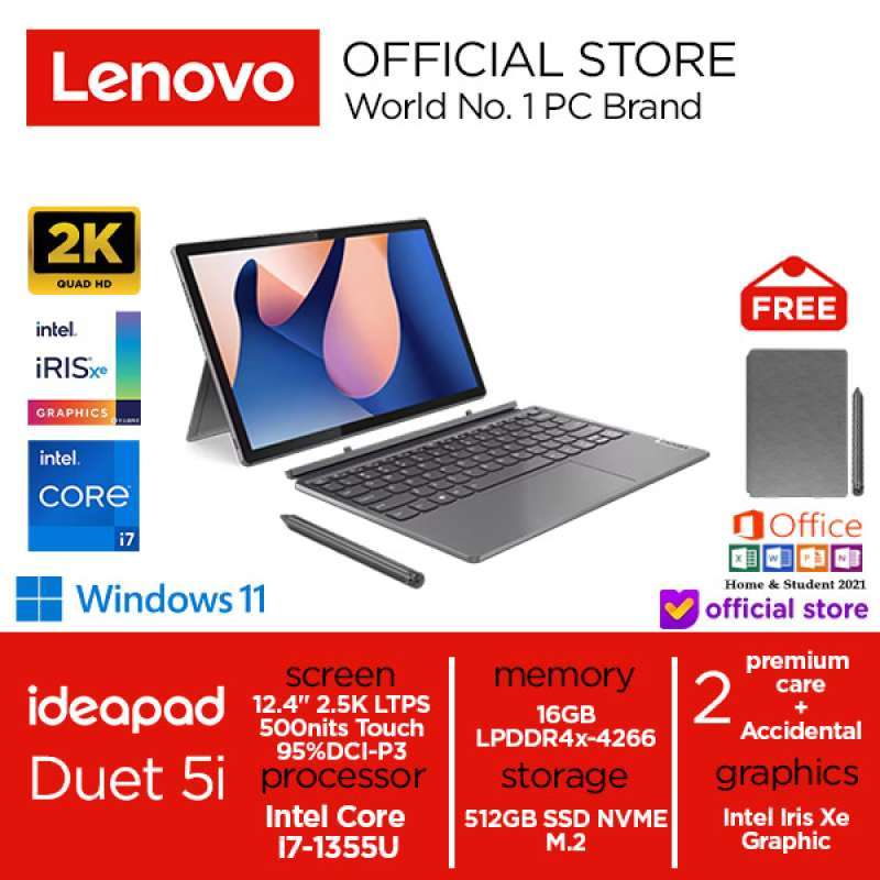 Promo Lenovo Ideapad Duet 5i I7-1355u 512gb Ssd 16gb 2.5k Ltps Touch ...