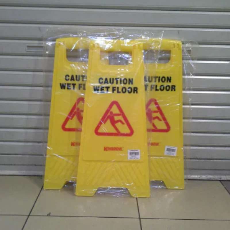 Promo Papan Peringatan / Caution Wet Floor Board Merk Krisbow Diskon 23 ...