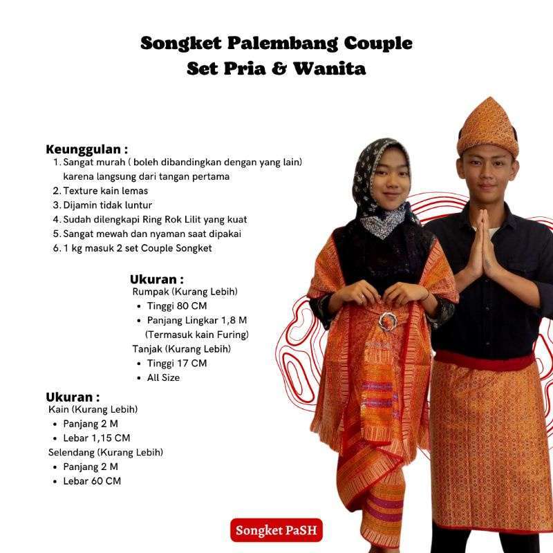 Jual Songket Pash - Songket Couple Set Pria & Wanita Khas Palembang Di ...