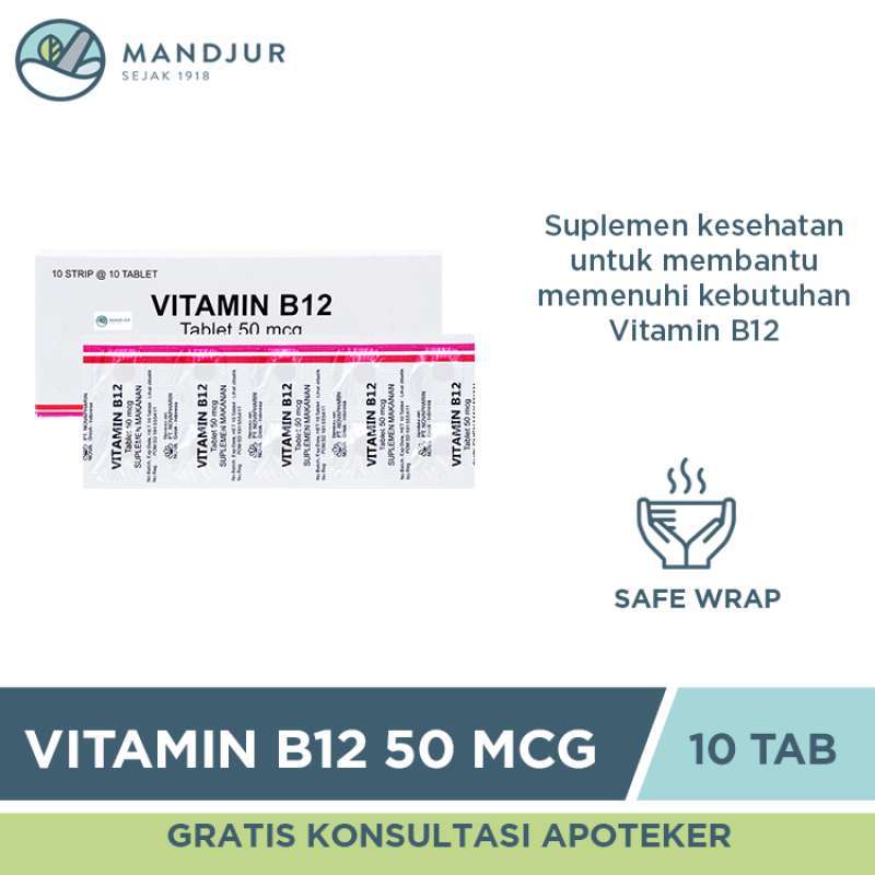 Jual Vitamin B12 50 Mcg 10 Tablet Di Seller Apotek Mandjur Official Store - Kebon Sirih, Kota ...