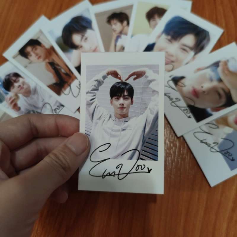 Jual Polaroid Cha Eun Woo Lee Dong Min Autograph Signature Astro 10 Pcs ...