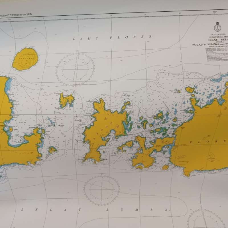 Jual Peta Hidros Navigasi Pelayaran Kapal Laut Pulau Indonesia Marine ...