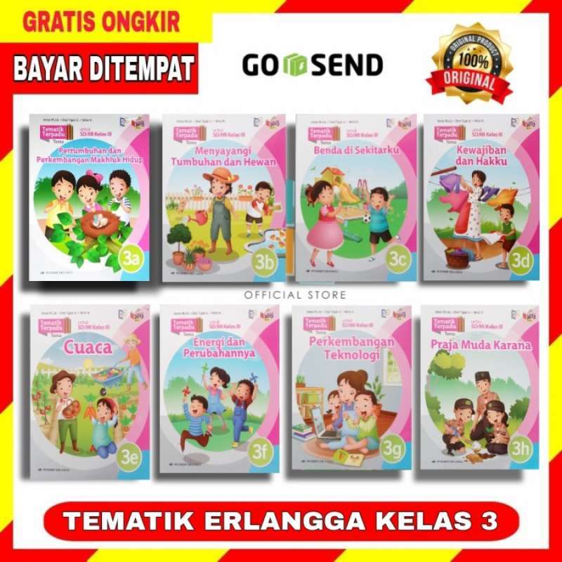Jual Buku Tematik Terpadu Sd Kelas 3a 3b 3c 3d 3e 3f 3g 3h Kur K13 ...