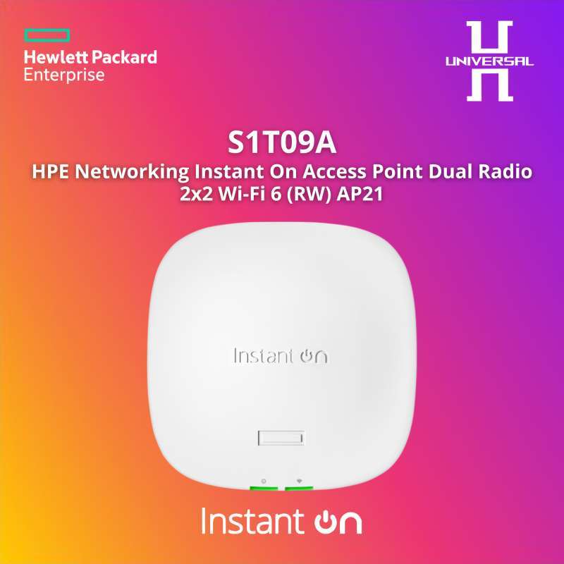 Jual Hpe Networking Instant On S1t09a Access Point Dual Radio 2x2 Wi‑fi 6 Rw Ap21 Di Seller
