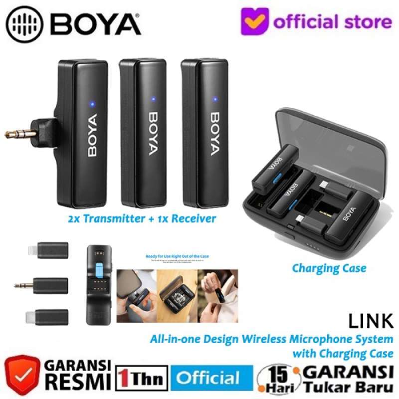 Promo Boya Boyalink All In One Wireless Microphone System With Charging Case Diskon 23% Di ...