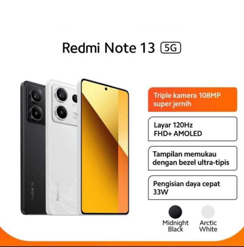 Promo Xiaomi Redmi Note 13 5g 8 256gb Tiga Kamera 108 Mp Super Jernih Layar 120 Hz Fhd Amoled