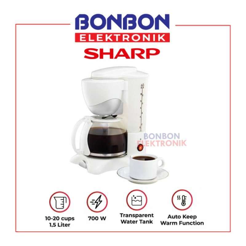 Promo Sharp Hm-80l(w) Coffee Maker 1.5 Liter / Hm-80l-w Pembuat Kopi ...