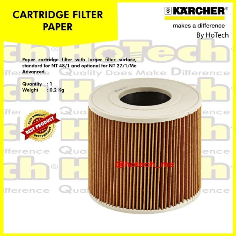 Promo Karcher Cartridge Filter Karcher For Vacuum Cleaner Nt 27/1 ...